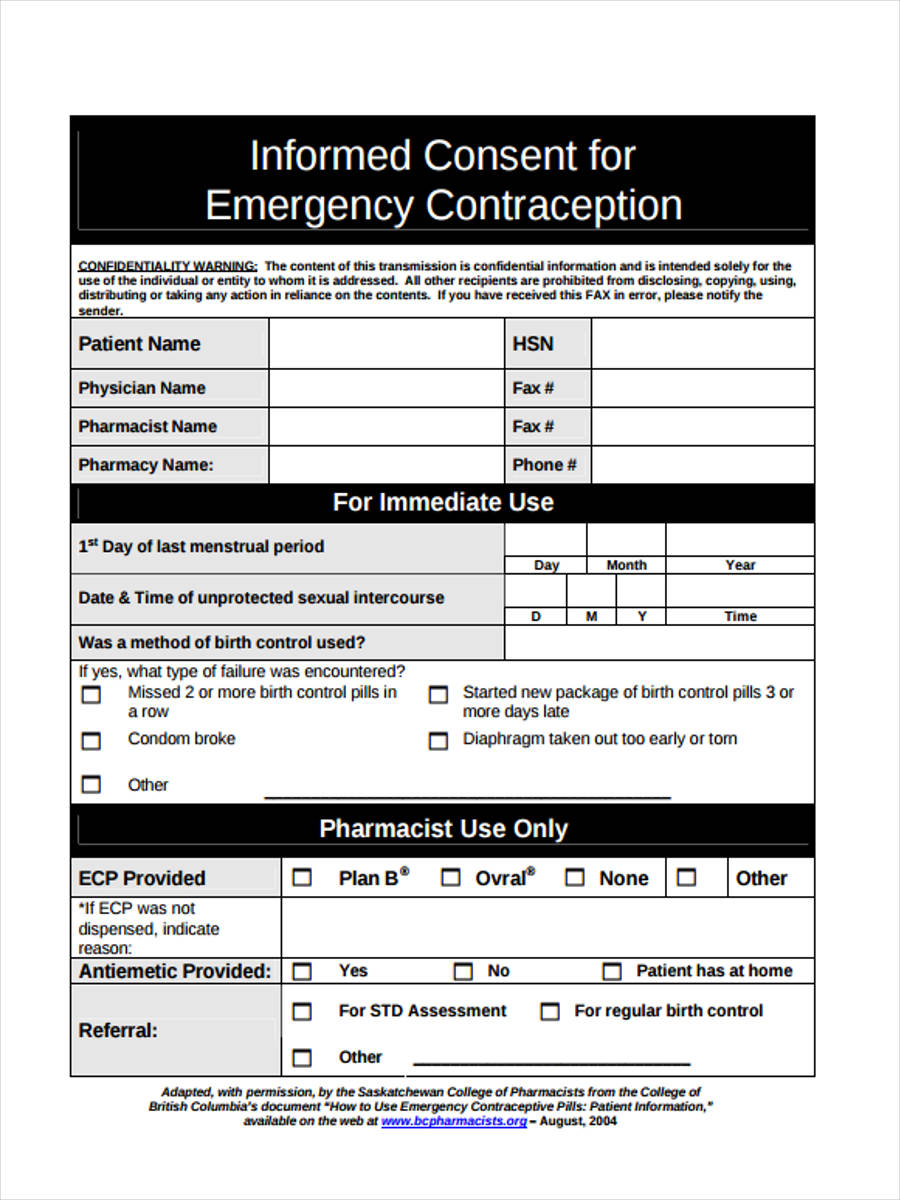 FREE 8+ Sample Emergency Consent Forms in PDF | Ms Word