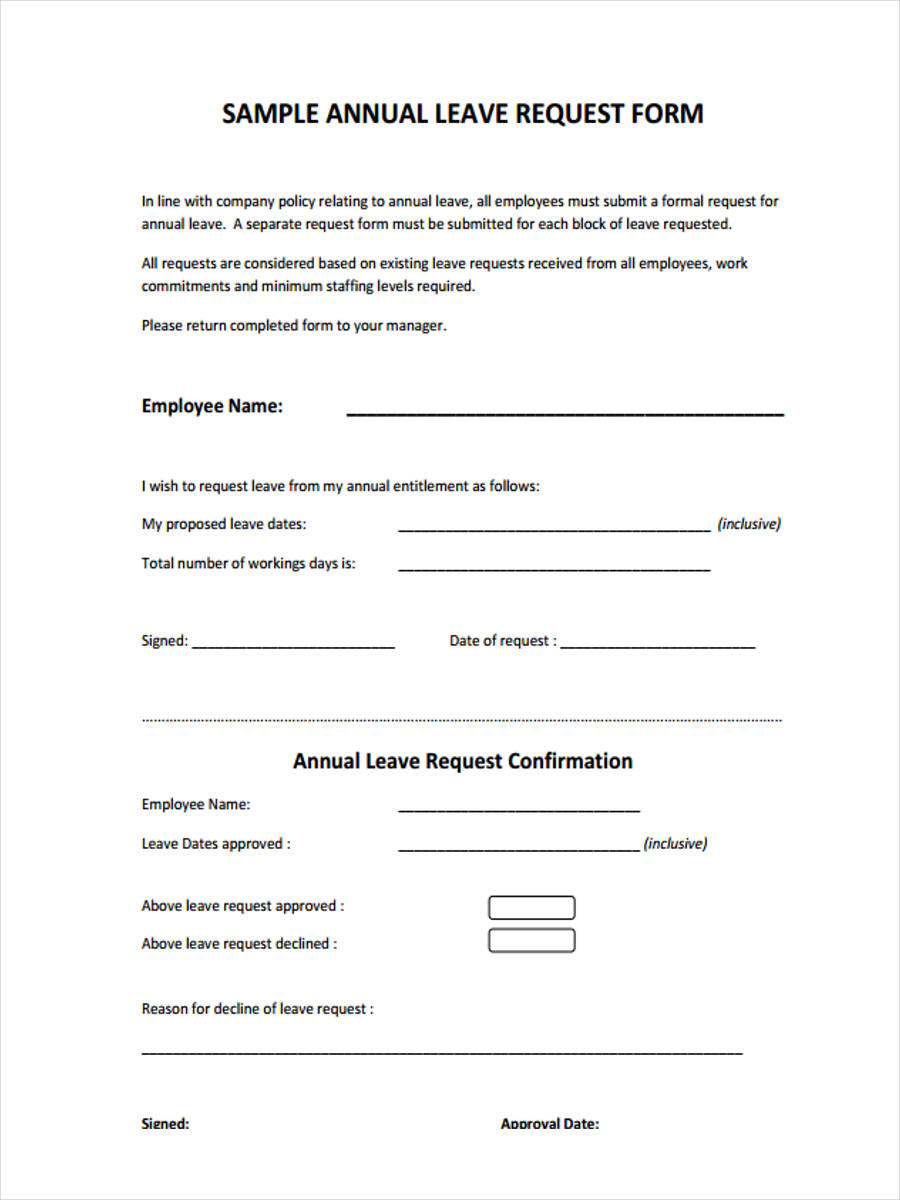 FREE 49+ Sample Employee Request Forms in PDF | MS Word | Excel