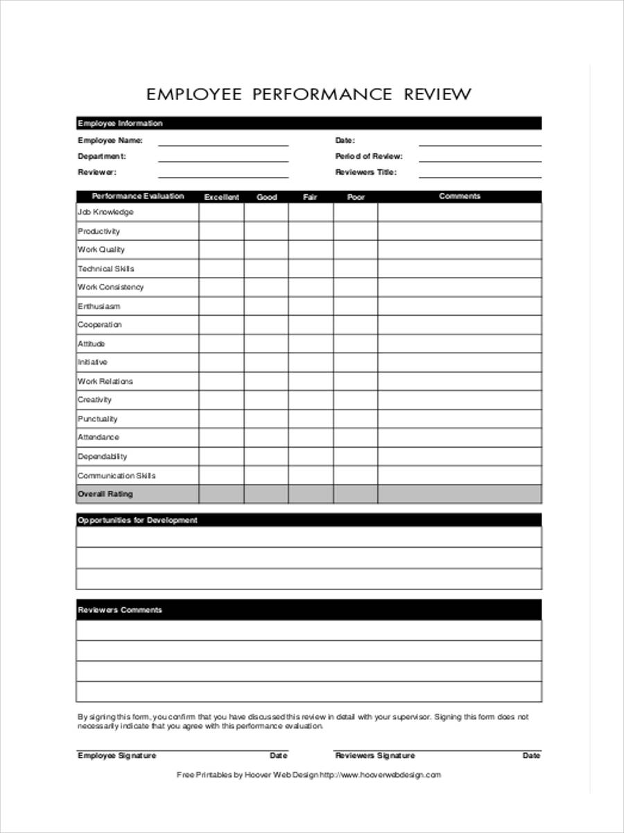 FREE 30+ Performance Review Form Samples, PDF, MS Word, Google Docs