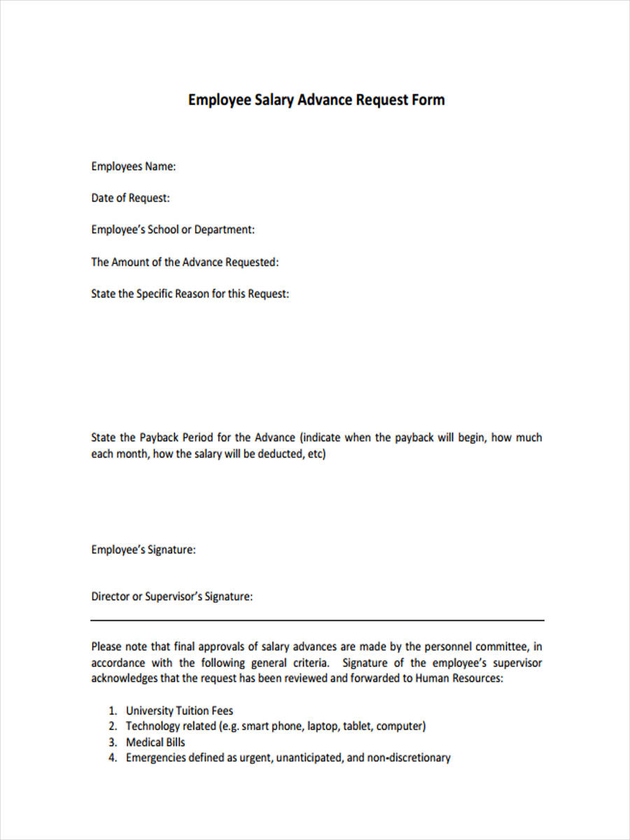 FREE 49+ Sample Employee Request Forms in PDF | MS Word | Excel