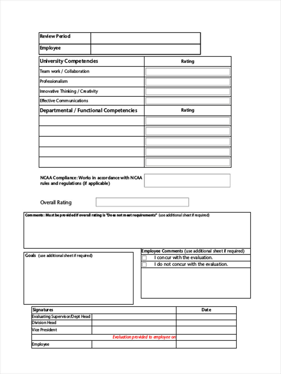 FREE 20+ Team Evaluation Forms in PDF | Ms Word | Excel