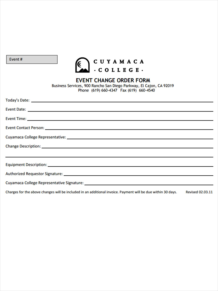 FREE 13+ Event Order Form Samples, PDF, MS Word, Google Docs, Excel