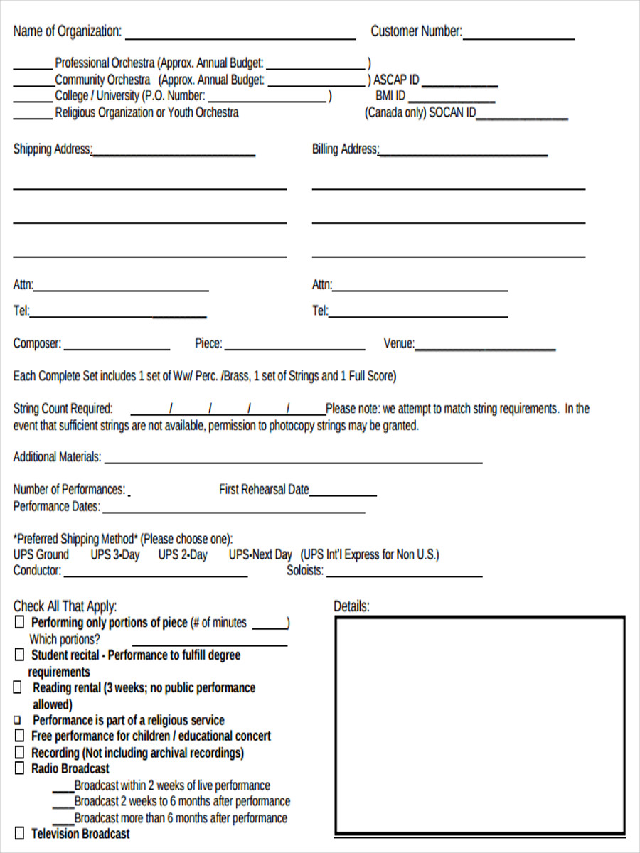 FREE 13+ Event Order Form Samples, PDF, MS Word, Google Docs, Excel