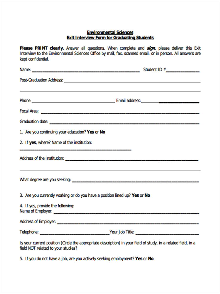 FREE 41+ Interview Form Samples, PDF, MS Word, Google Docs, Excel