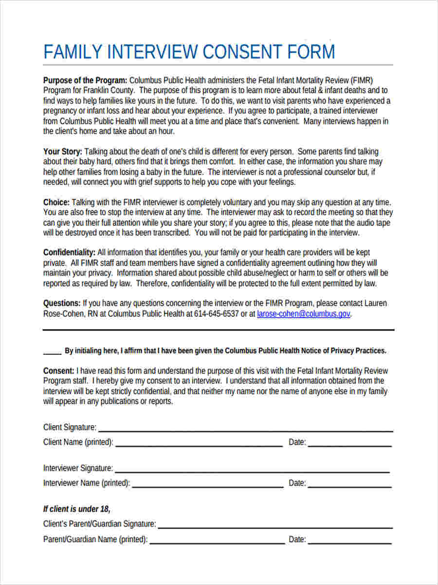 FREE 34+ Consent Form Formats in PDF | MS Word | Excel