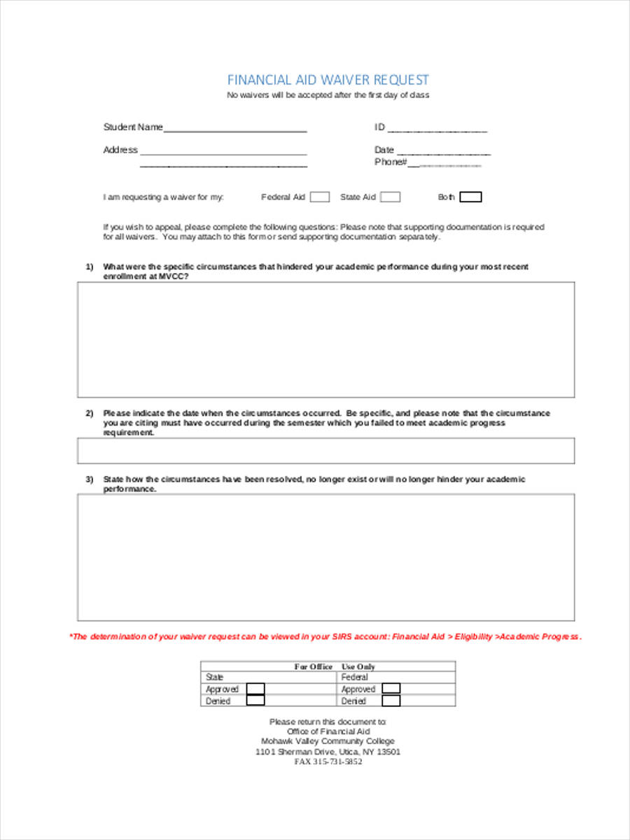 FREE 5+ Financial Waiver Forms in MS Word | PDF