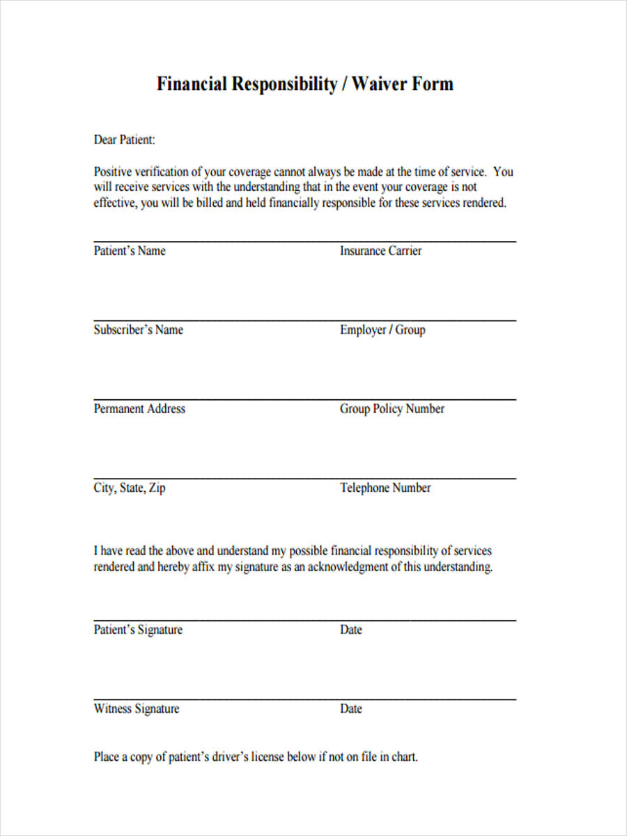 FREE 8+ Financial Responsibility Forms in PDF | Ms Word | Excel