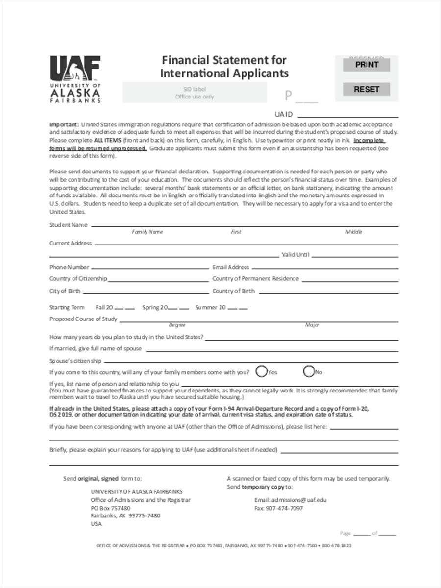 FREE 21+ Financial Statement Form Samples, PDF, MS Word, Google Docs, Excel