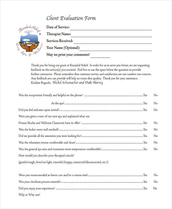 FREE 6+ Fitness Feedback Forms in PDF