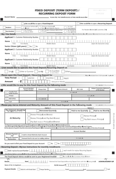 FREE 23+ Deposit Forms in MS Word | PDF