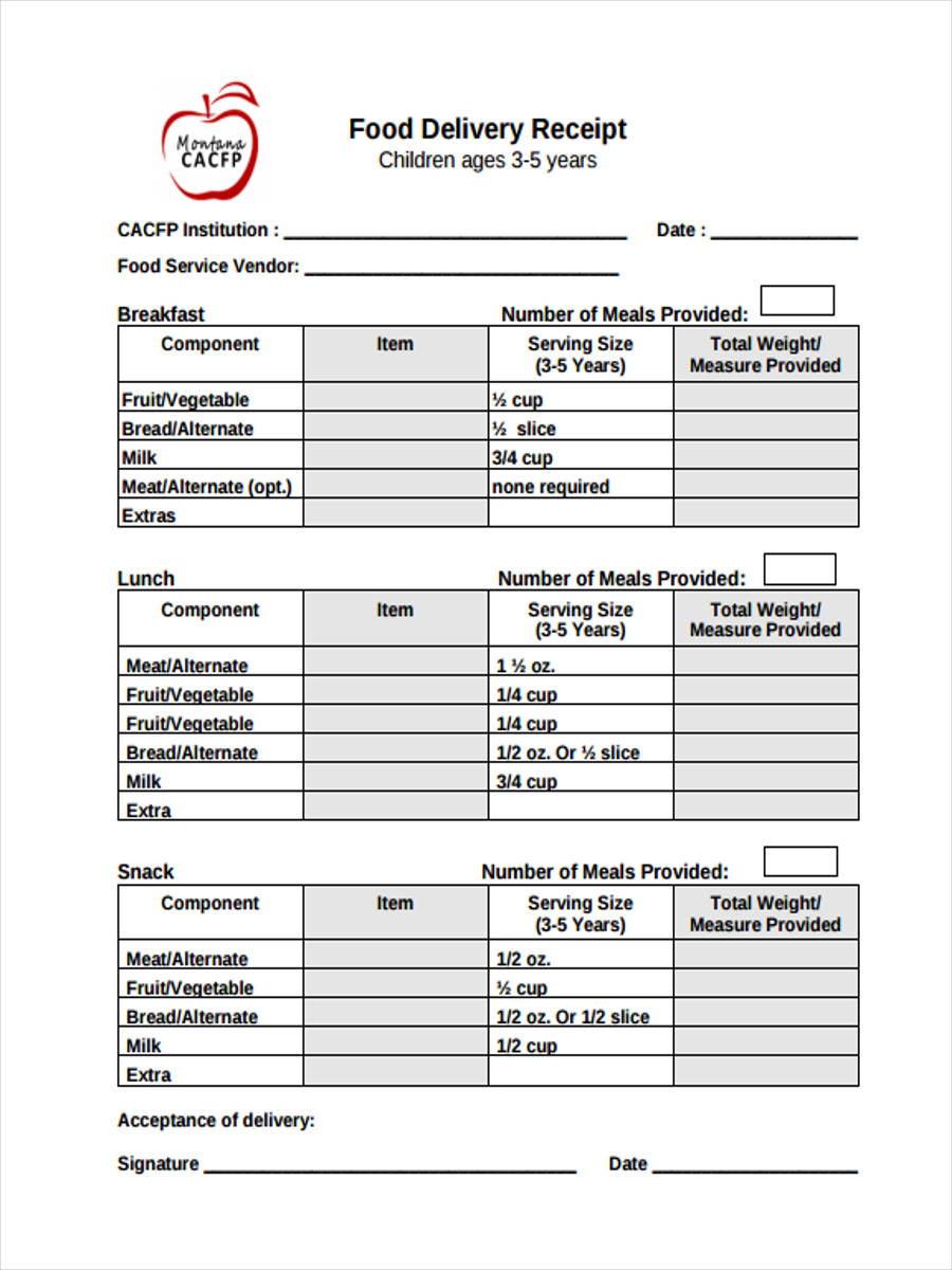 FREE 10+ Delivery Receipt Form Samples, PDF, MS Word, Google Docs