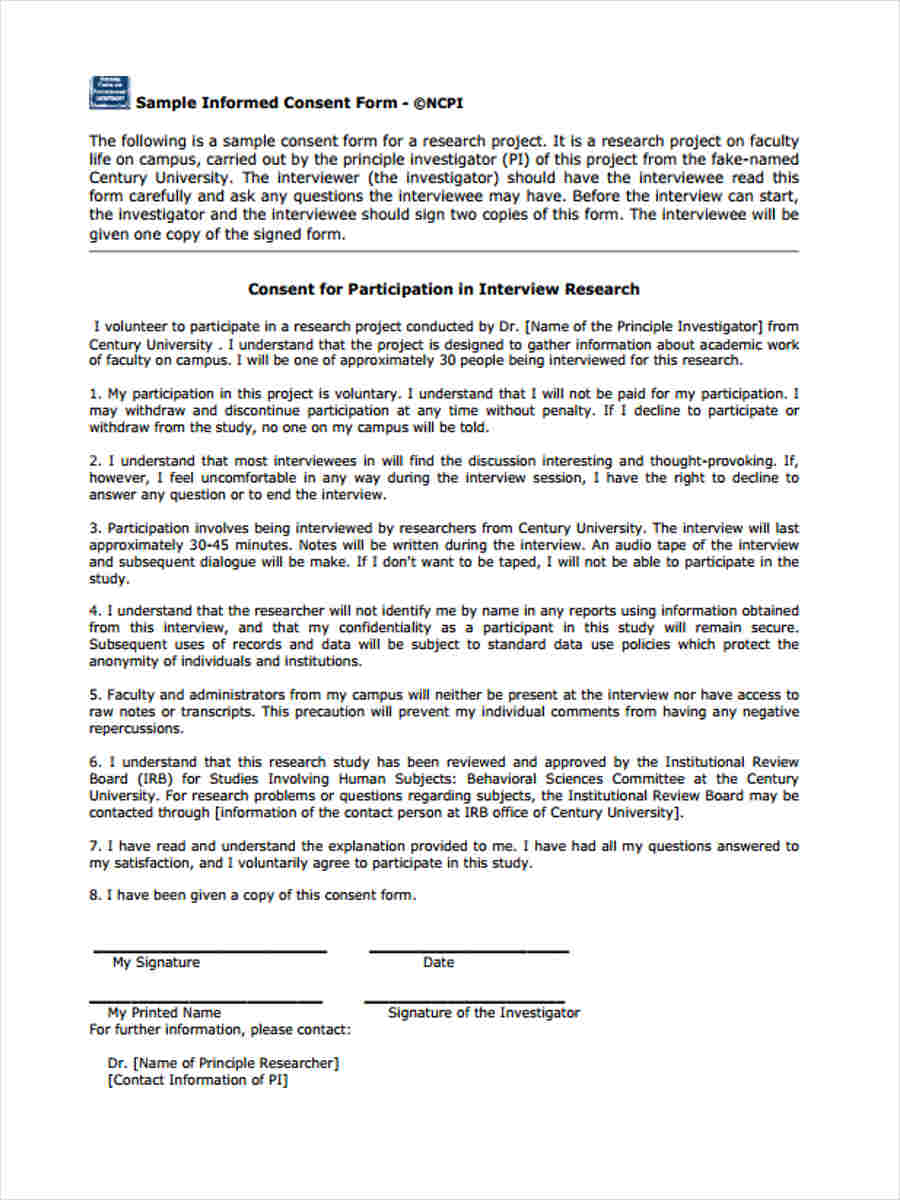 FREE 34+ Consent Form Formats in PDF | MS Word | Excel