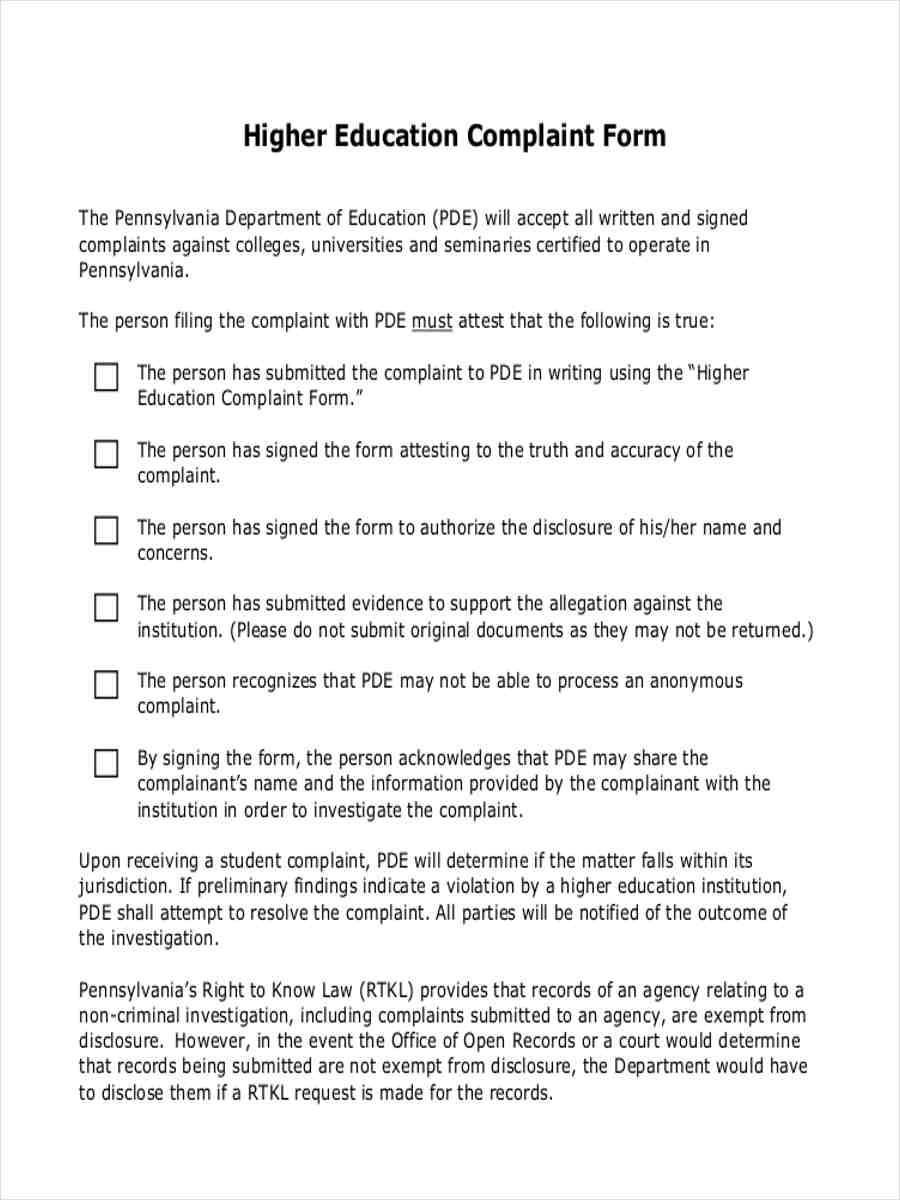 FREE 5+ Sample Criminal Complaint Forms in MS Word | PDF