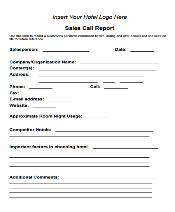 FREE 15+ Sales Report Form Samples in PDF | MS Word