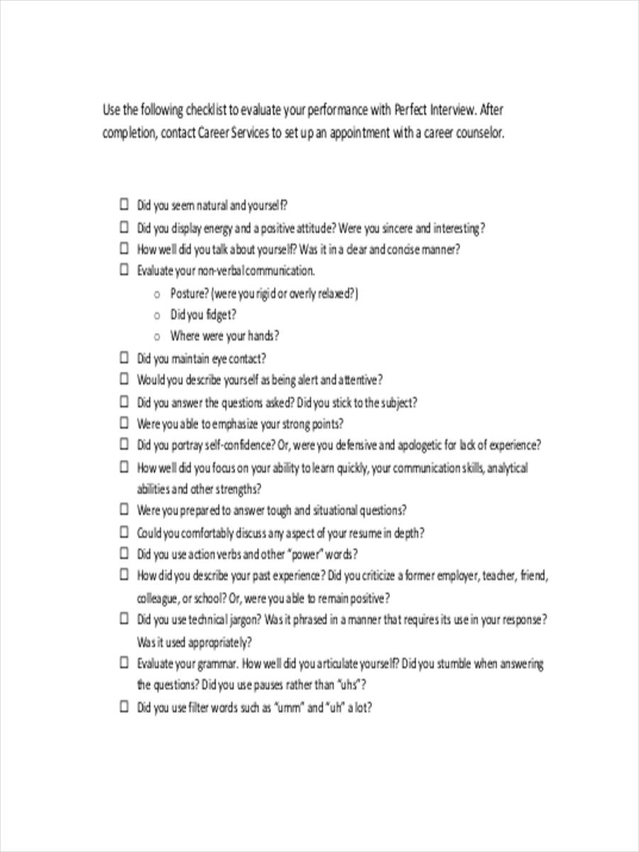 Free 23 Interview Assessment Forms In Pdf Ms Word Excel