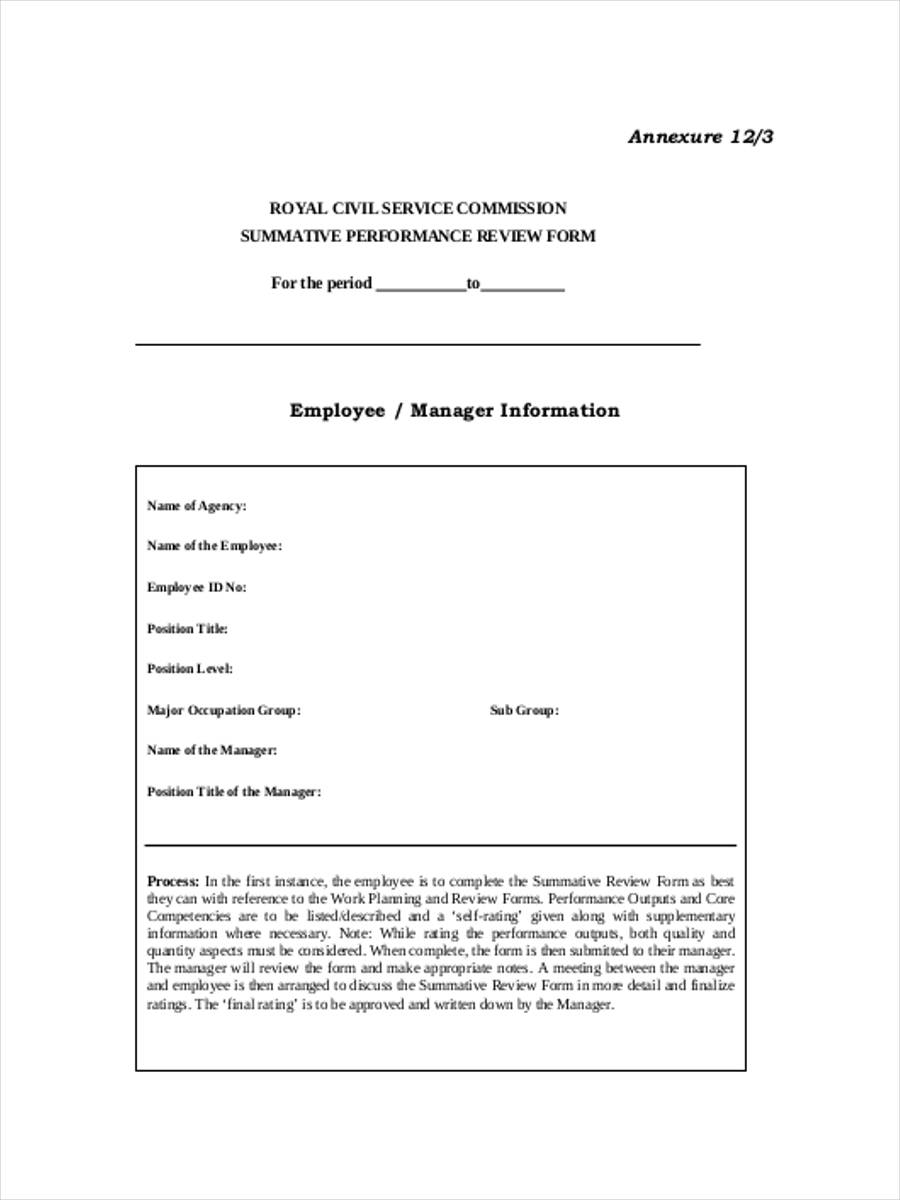 FREE 30+ Performance Review Form Samples, PDF, MS Word, Google Docs