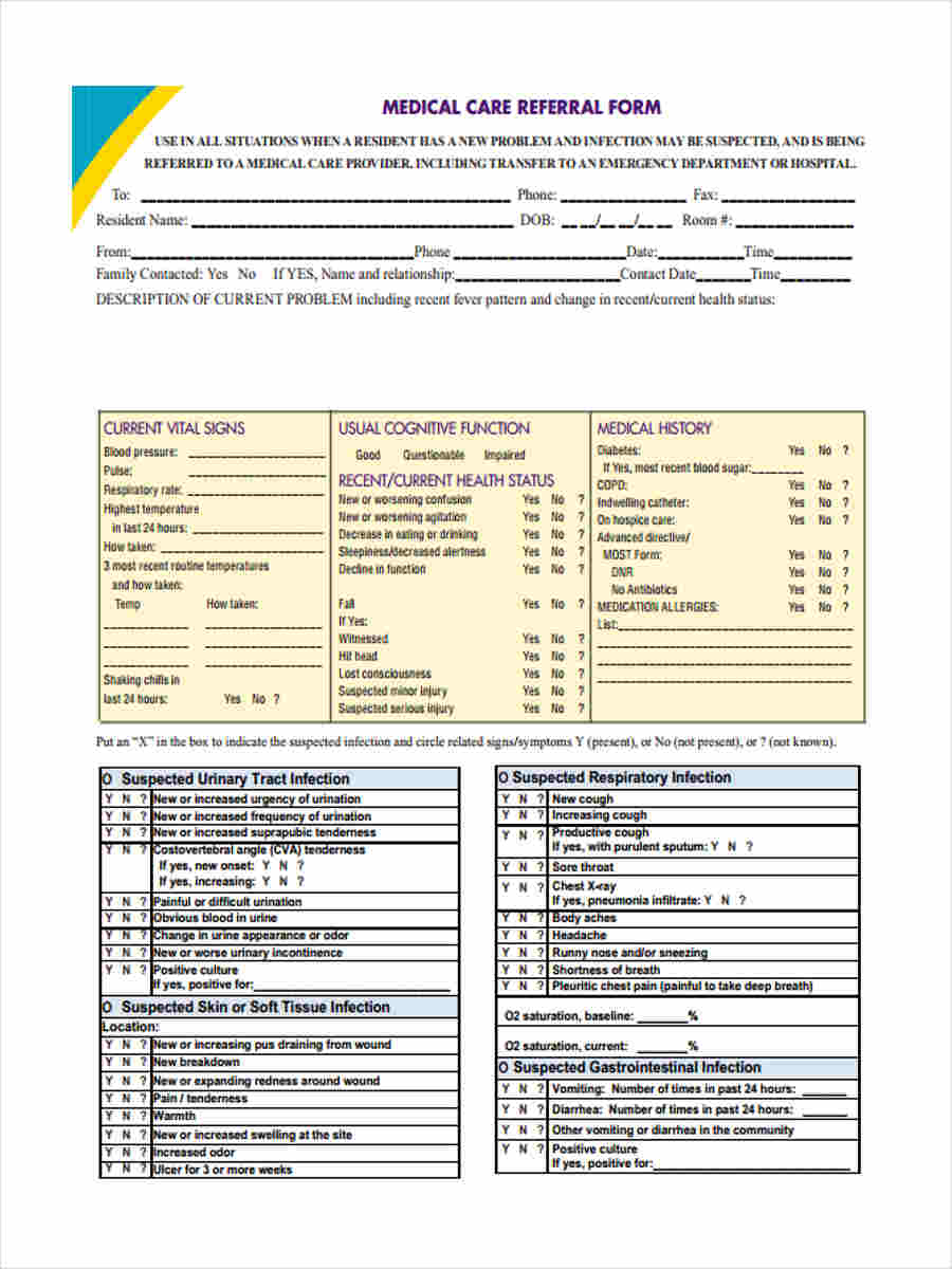 FREE 7+ Medical Referral Forms in PDF | MS Word