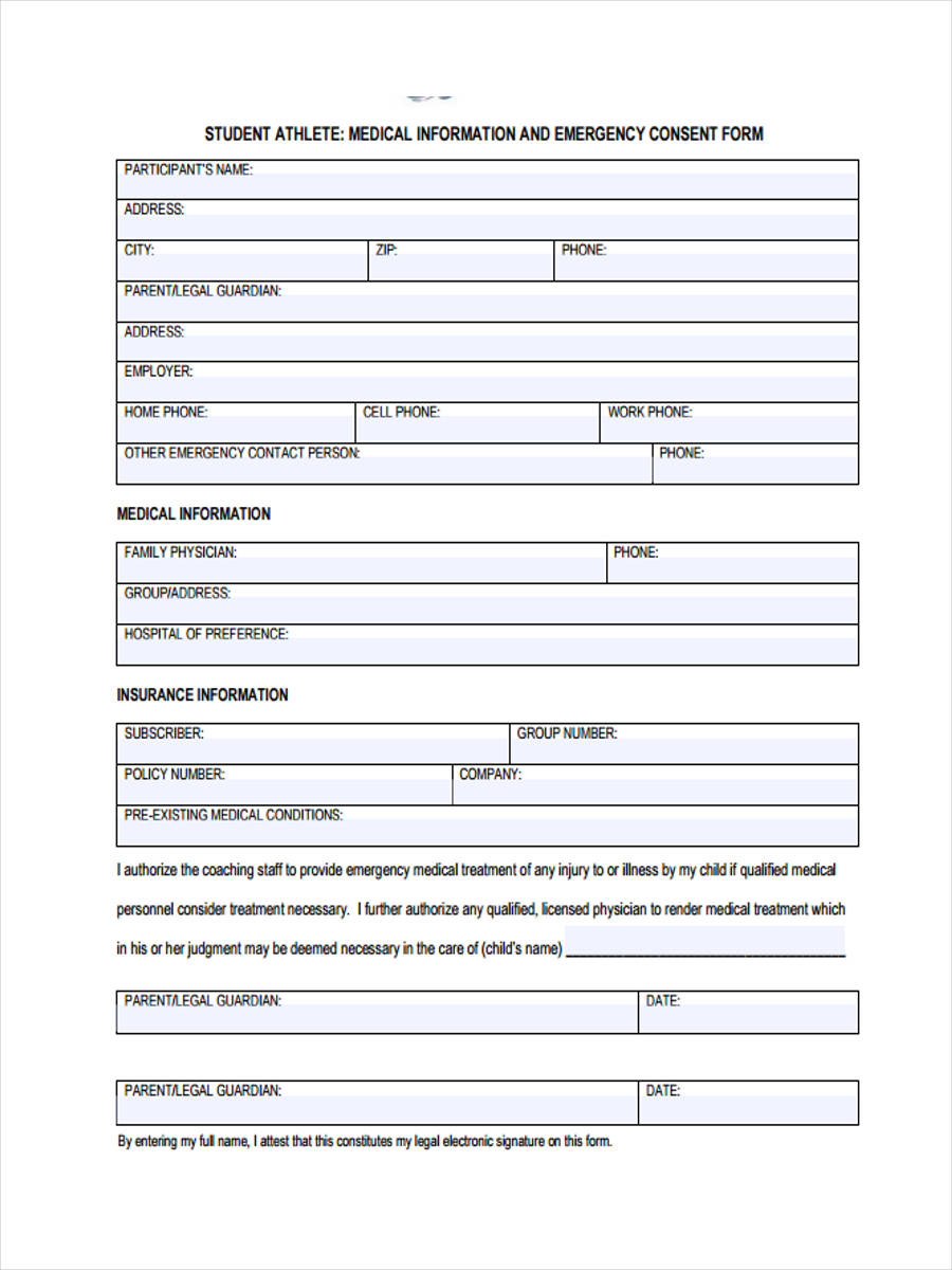 FREE 8+ Sample Emergency Consent Forms in PDF | Ms Word