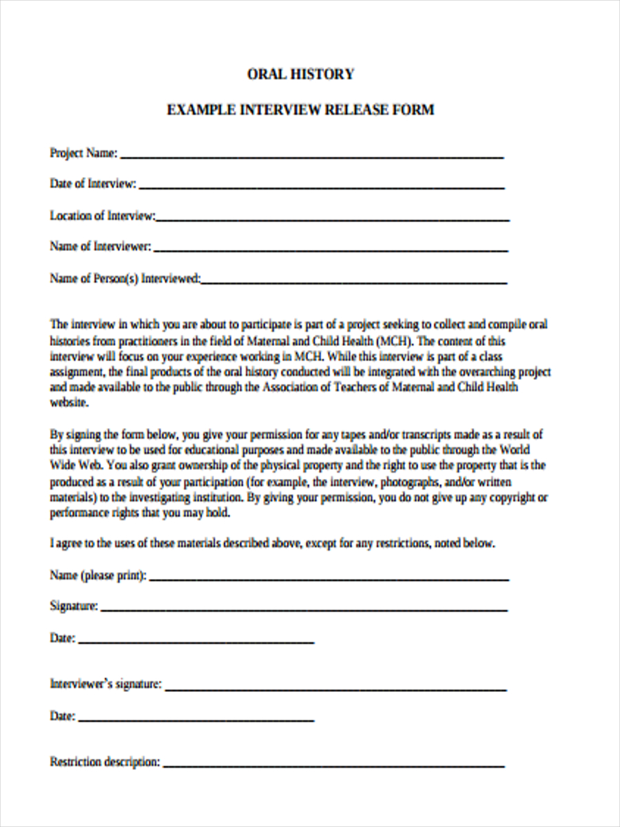 FREE 41+ Interview Form Samples, PDF, MS Word, Google Docs, Excel