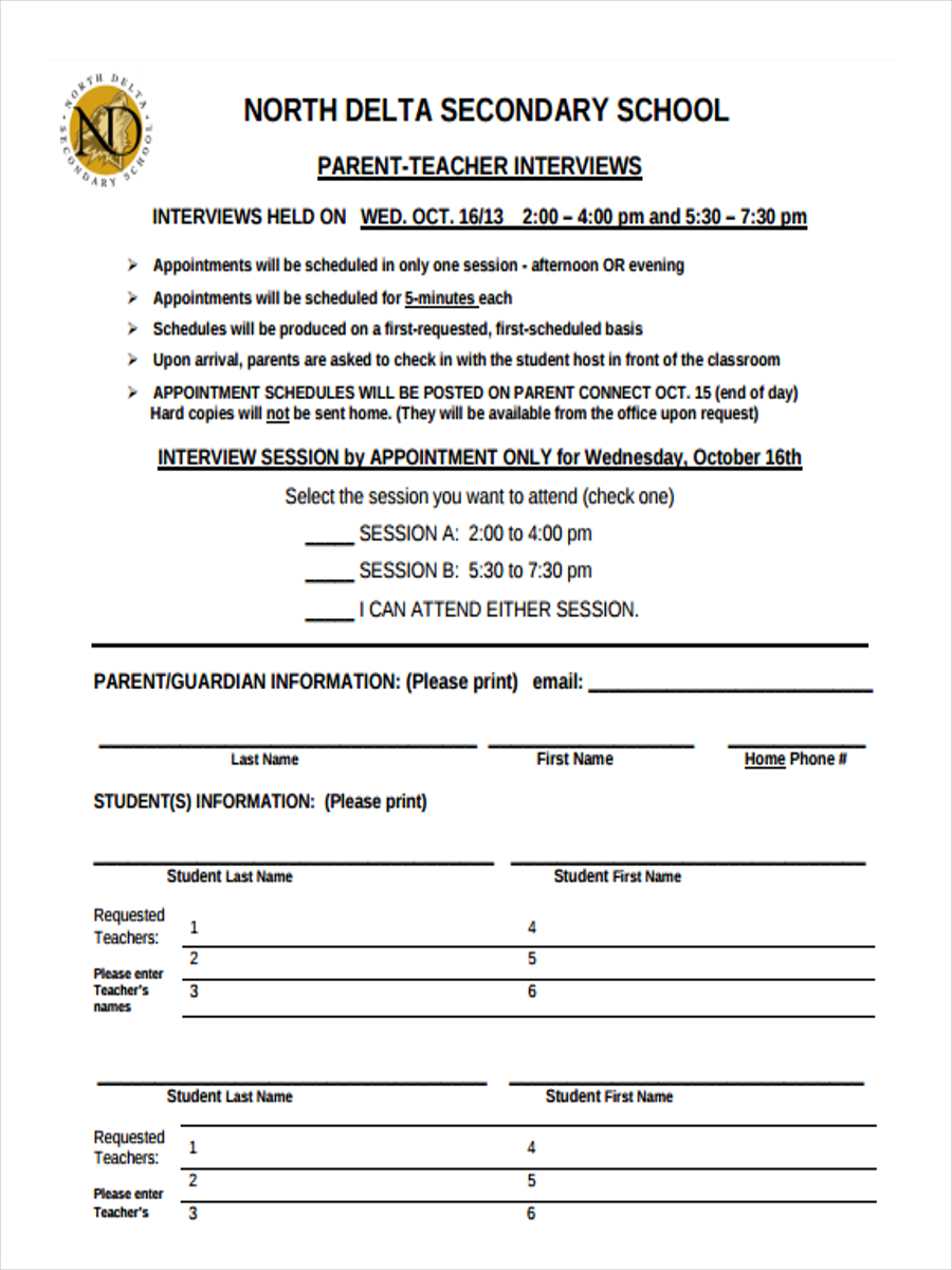 FREE 41+ Interview Form Samples, PDF, MS Word, Google Docs, Excel