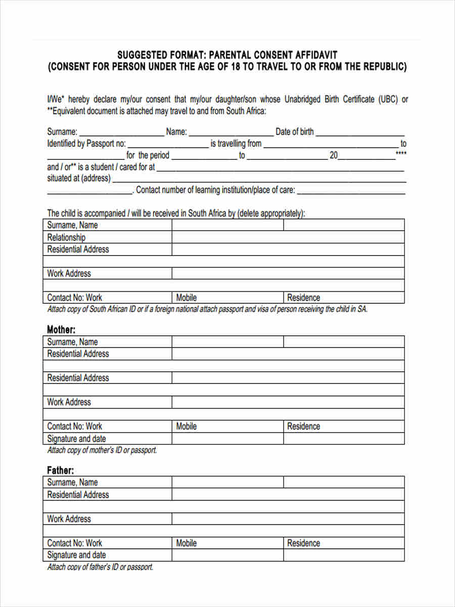FREE 34+ Consent Form Formats in PDF | MS Word | Excel