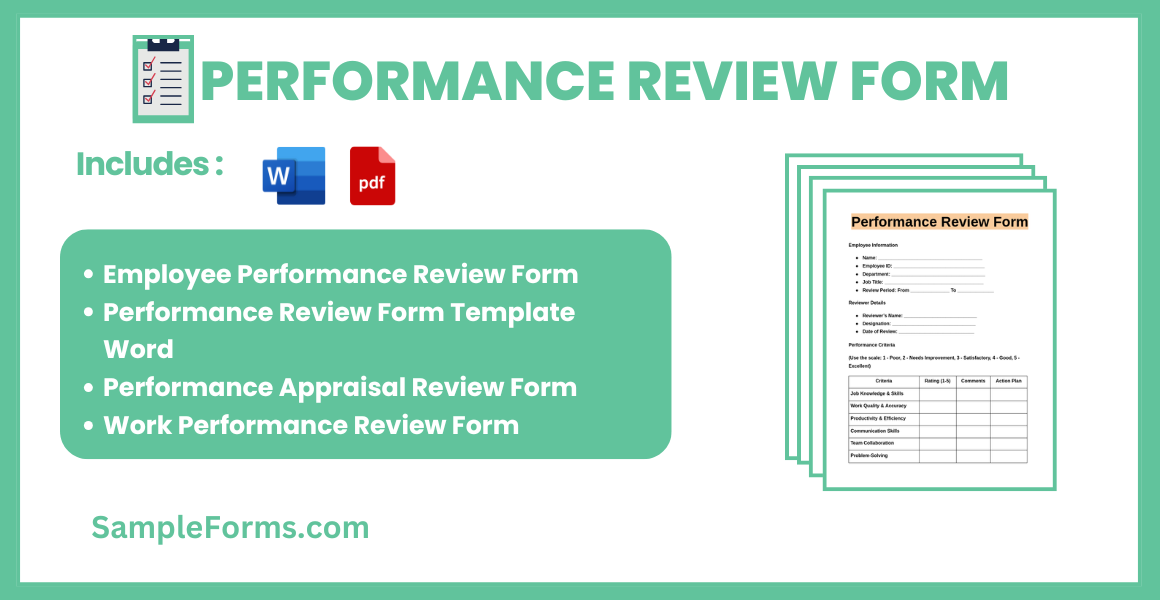 FREE 30+ Performance Review Form Samples, PDF, MS Word, Google Docs