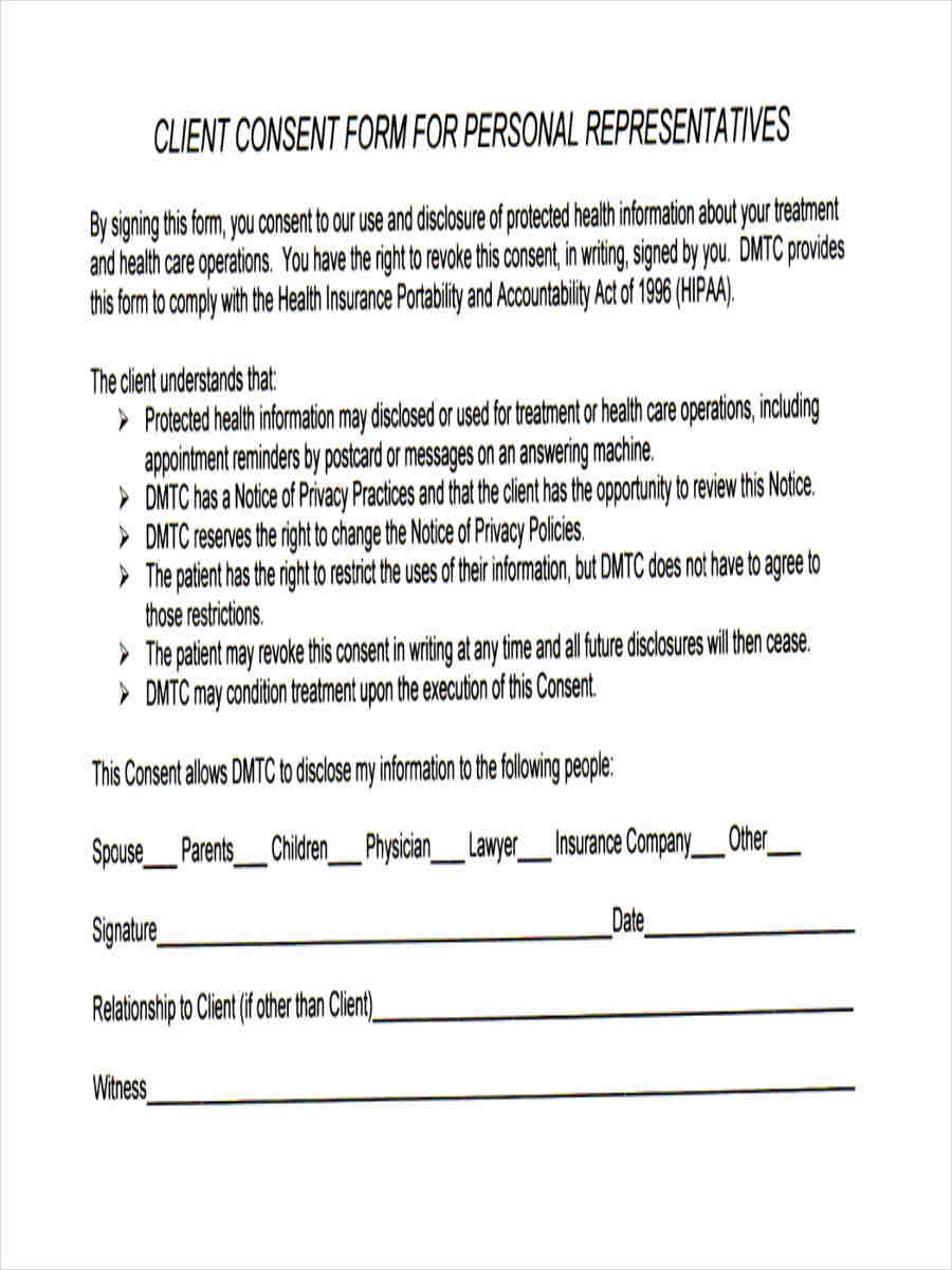 FREE 8+ Sample Client Consent Forms in MS Word | PDF
