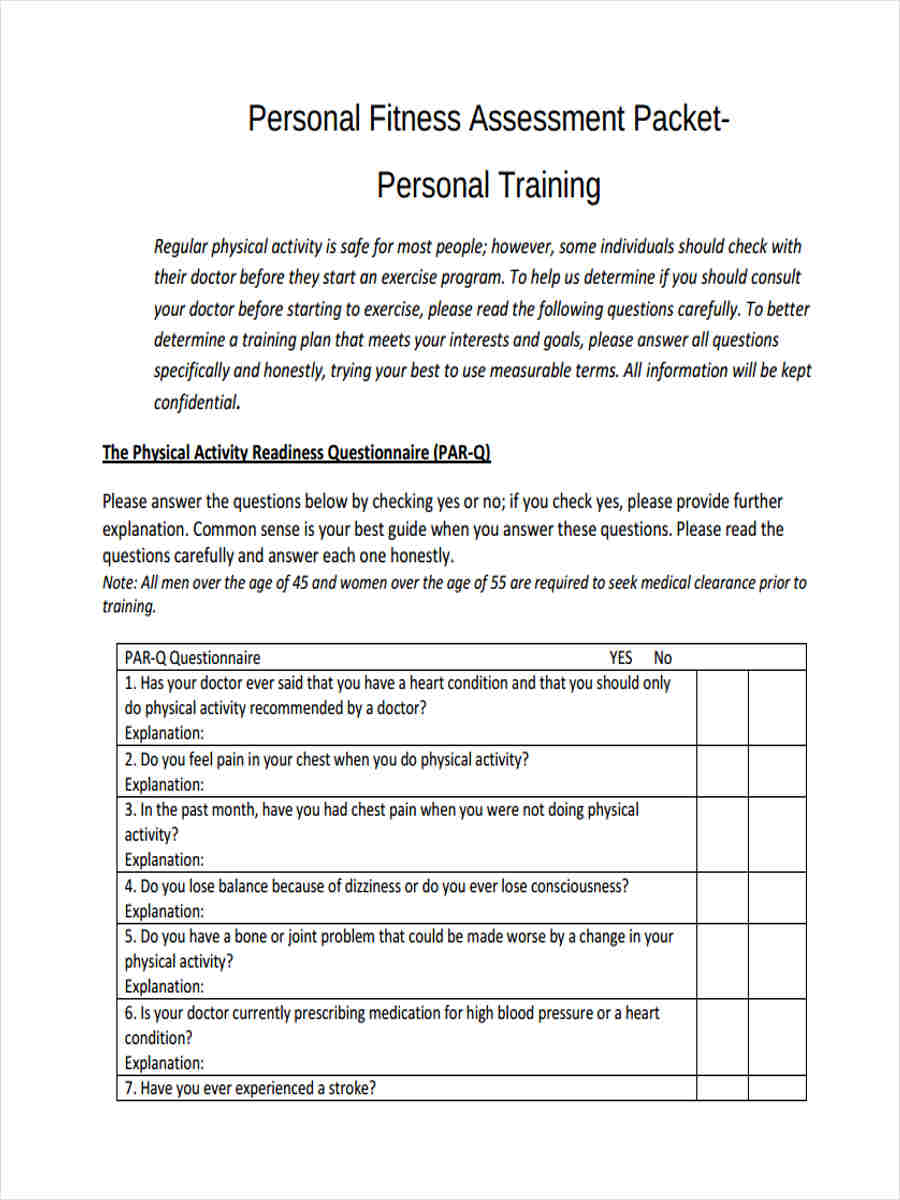FREE 12 Training Assessment Forms In PDF