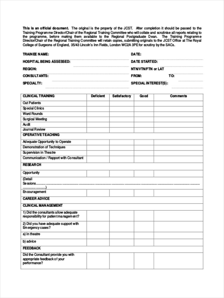 FREE 16 Sample Training Feedback Forms In PDF Ms Word Excel