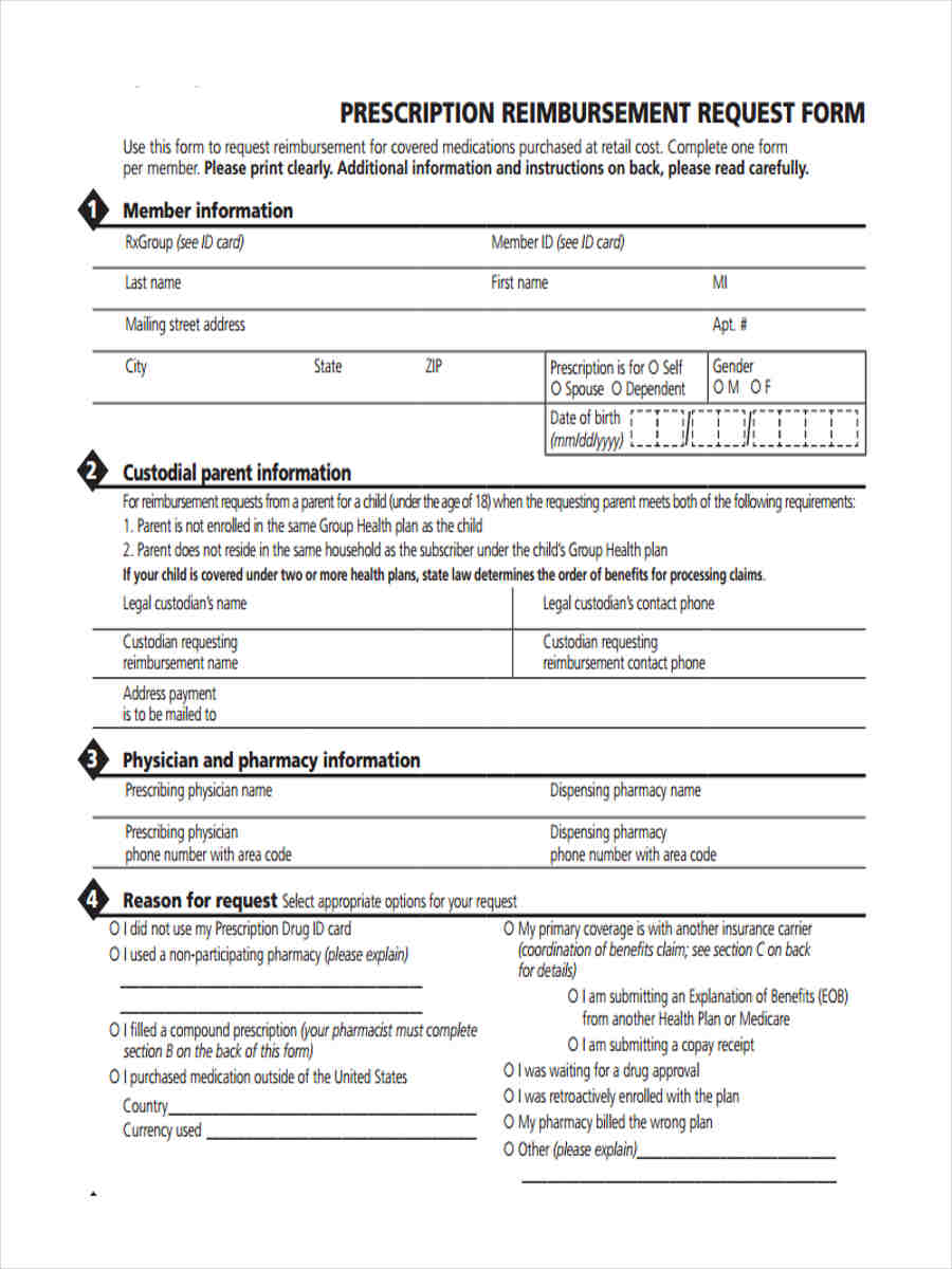 FREE 9+ Sample Request for Reimbursement Forms in MS Word | PDF | Excel