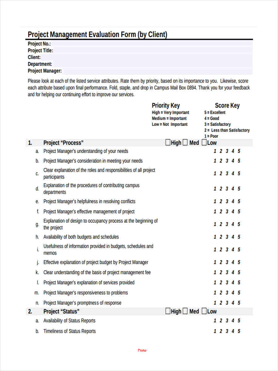 FREE 7 Sample Project Feedback Forms In MS Word PDF