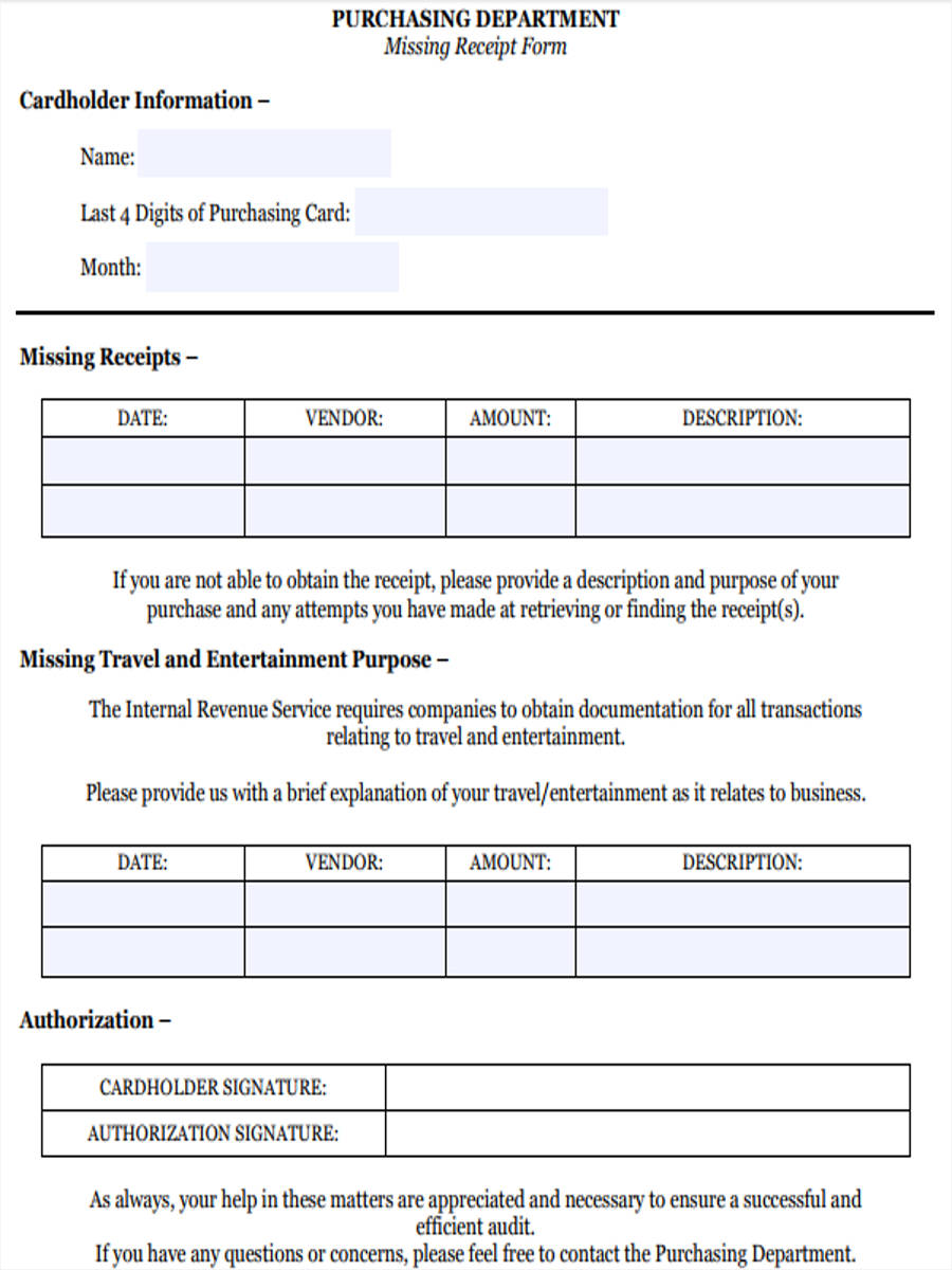 FREE 14+ Purchase Receipt Form Samples, PDF, MS Word, Google Docs, Excel