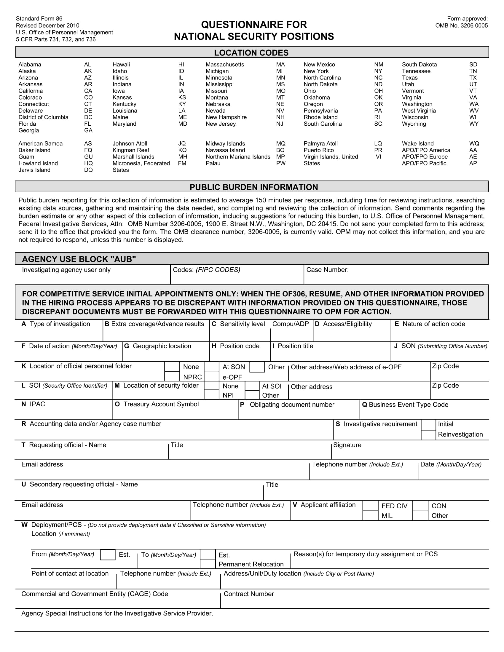 FREE 6+ Instructions for Filling Out a Security Clearance Forms in PDF ...