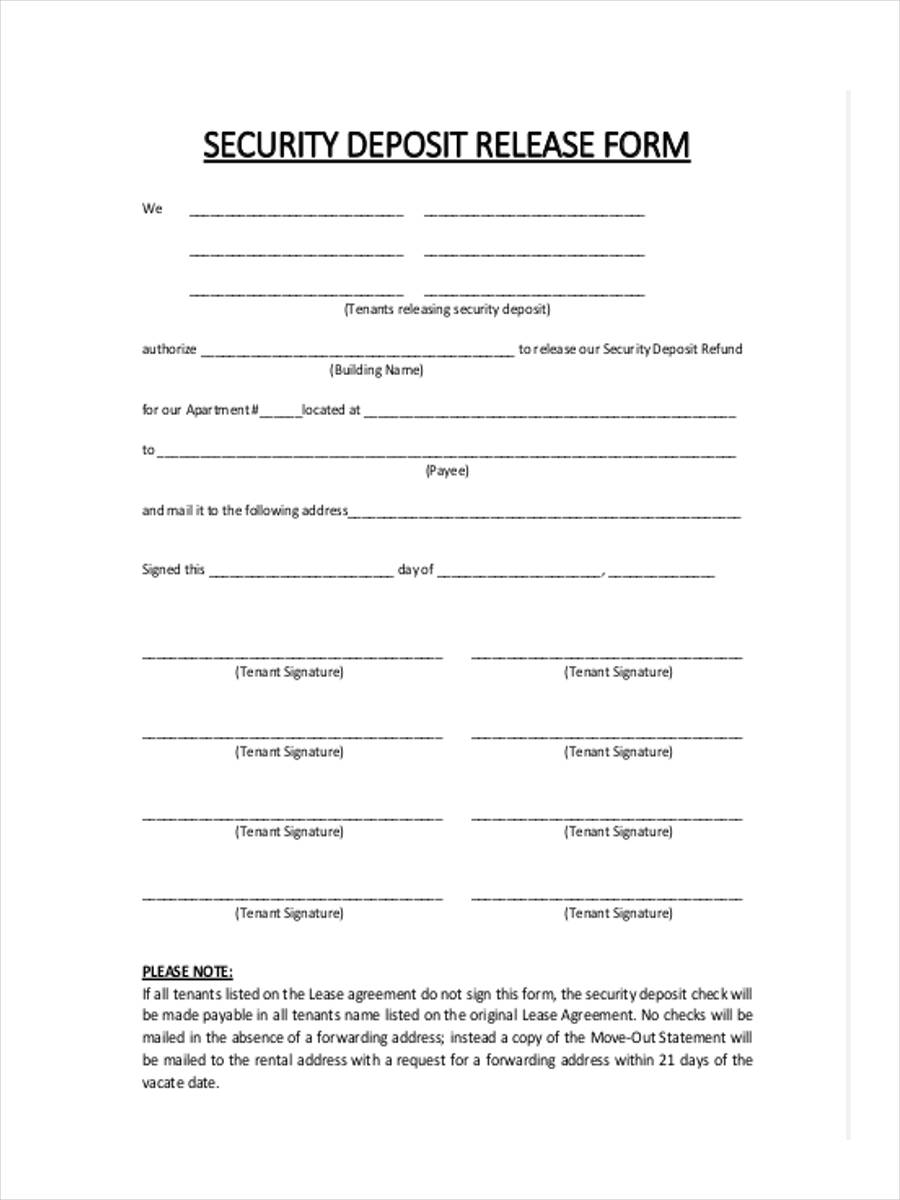 FREE 8+ Security Deposit Forms in PDF | Ms Word