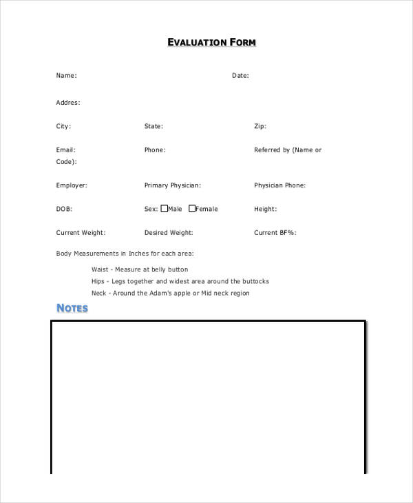 FREE 7+ Sample Restaurant Evaluation Forms in PDF | MS Word