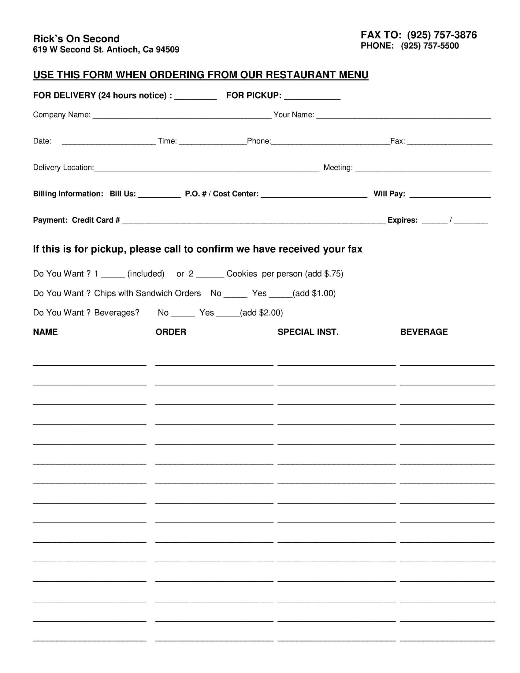 FREE 6+ Restaurant Business Paperwork in PDF | MS Word