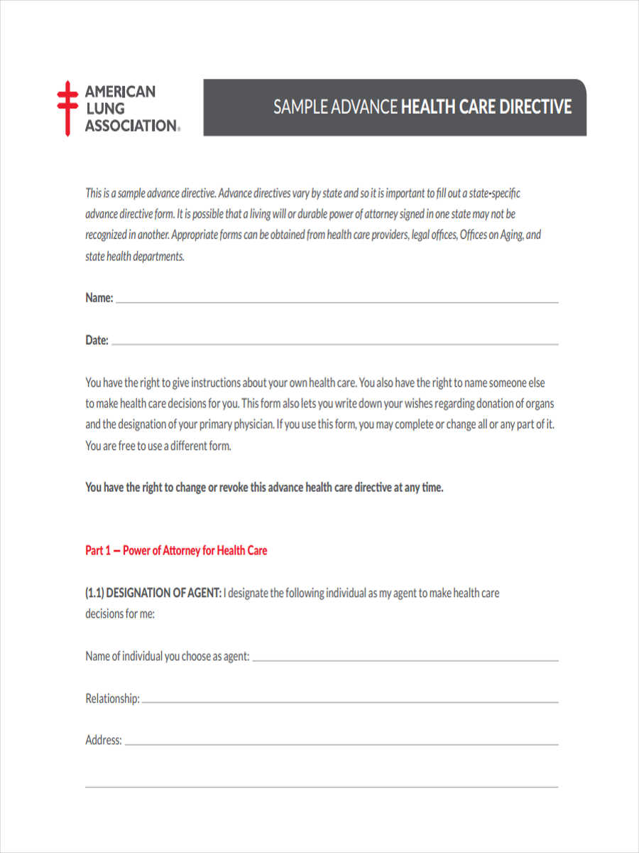 FREE 5+ Health Care Directive Forms in PDF | MS Word