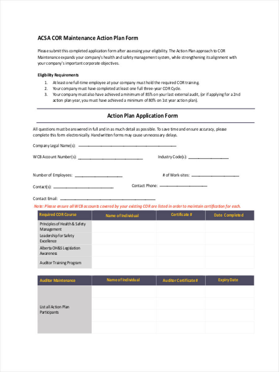 FREE 5+ Maintenance Action Forms in MS Word | PDF