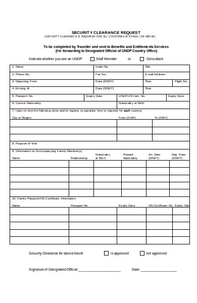 FREE 6+ Instructions for Filling Out a Security Clearance Forms in PDF ...