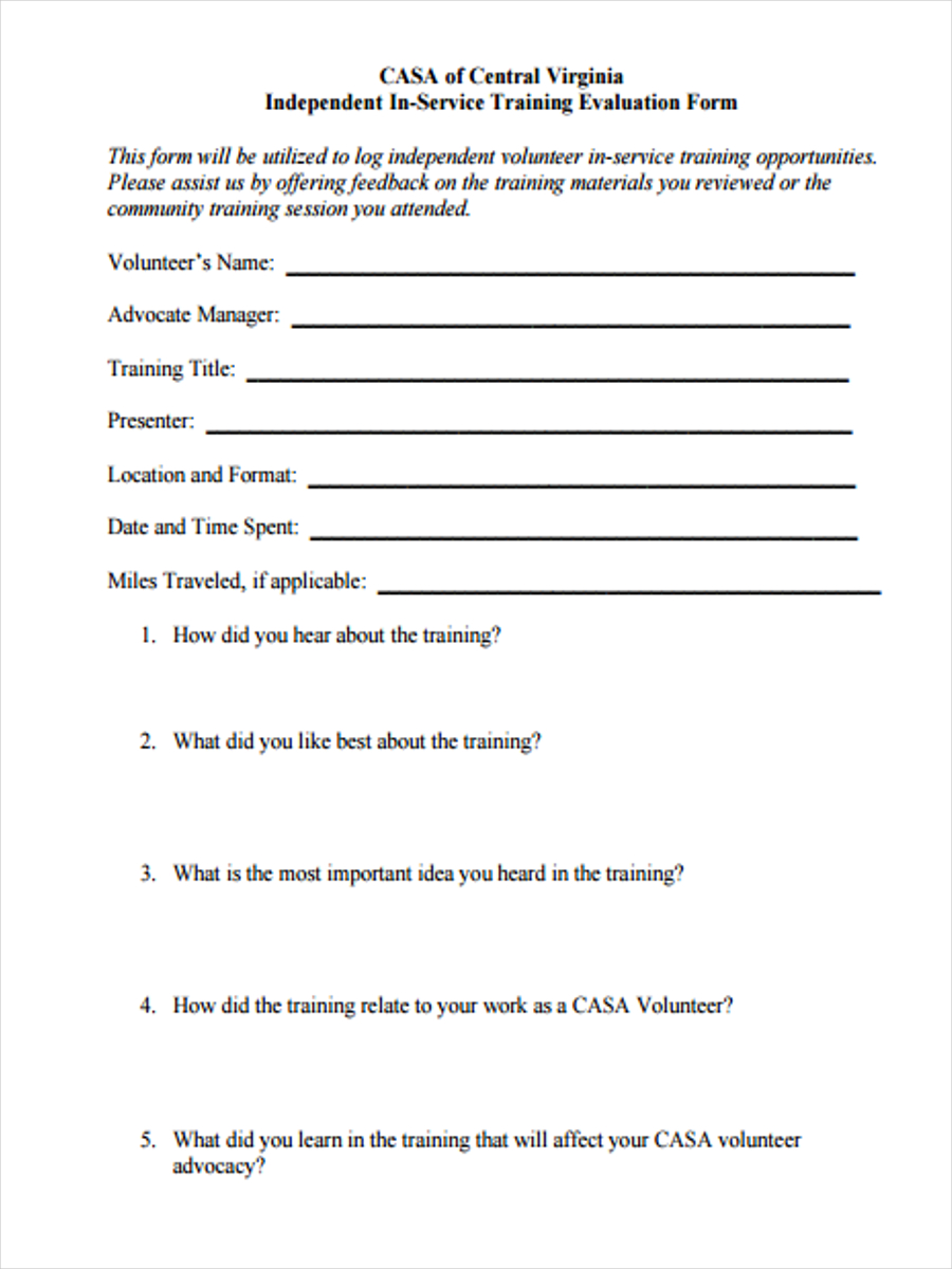 FREE 16 Training Feedback Forms In PDF