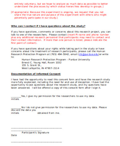 FREE 12+ Research Consent Form Samples, PDF, MS Word, Google Docs