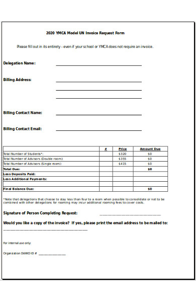 FREE 9+ Invoice Request Forms in MS Word | PDF | Excel