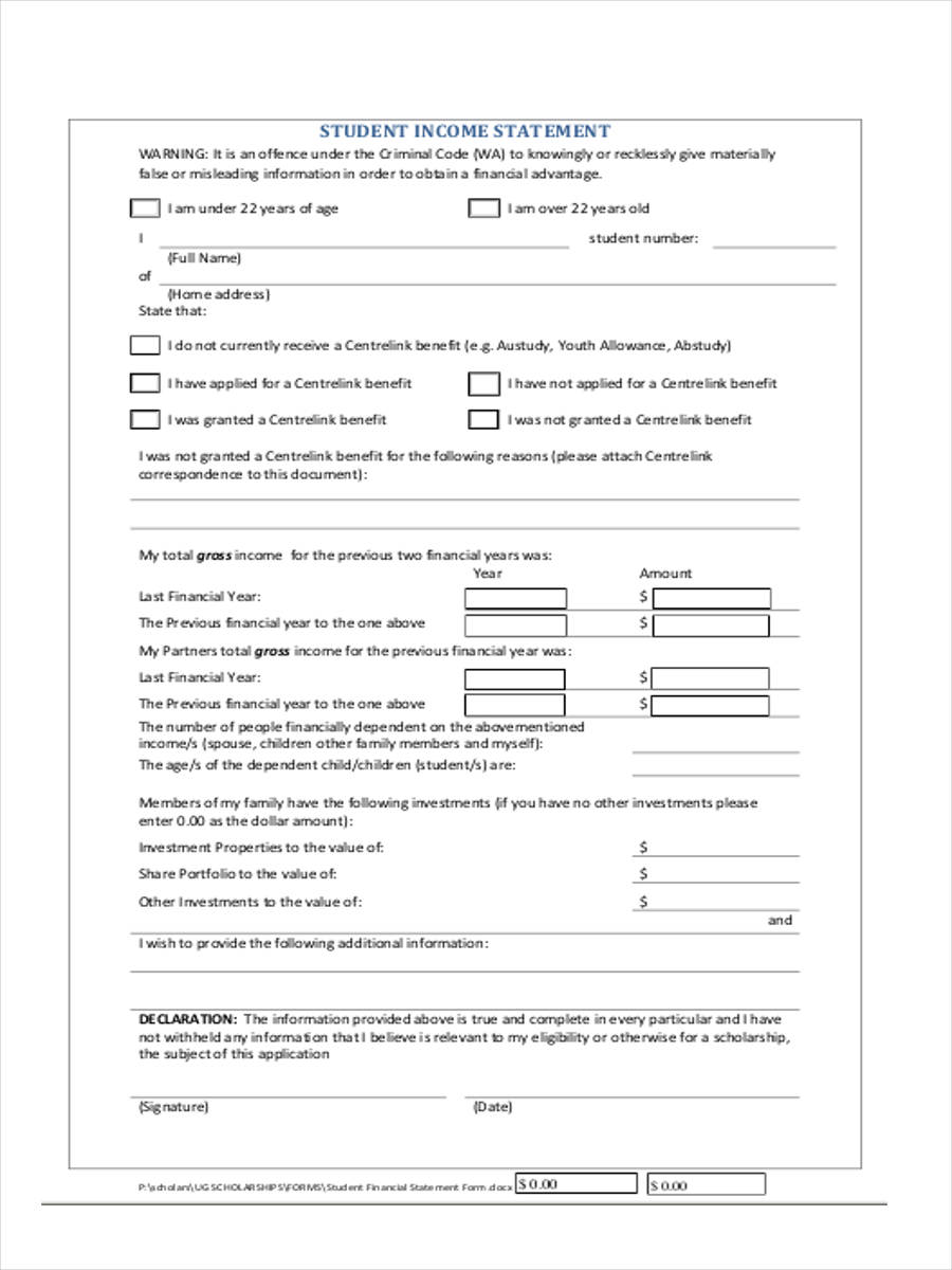 FREE 28+ Financial Statement Forms in PDF | Ms Word | Excel