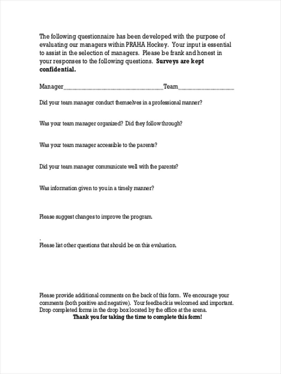 FREE 20+ Team Evaluation Forms in PDF | Ms Word | Excel