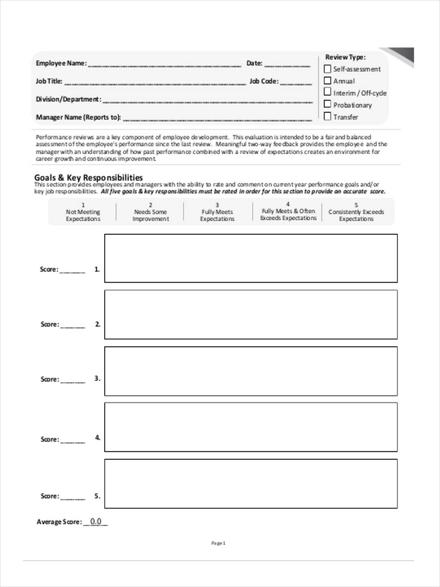 Team Evaluation Template