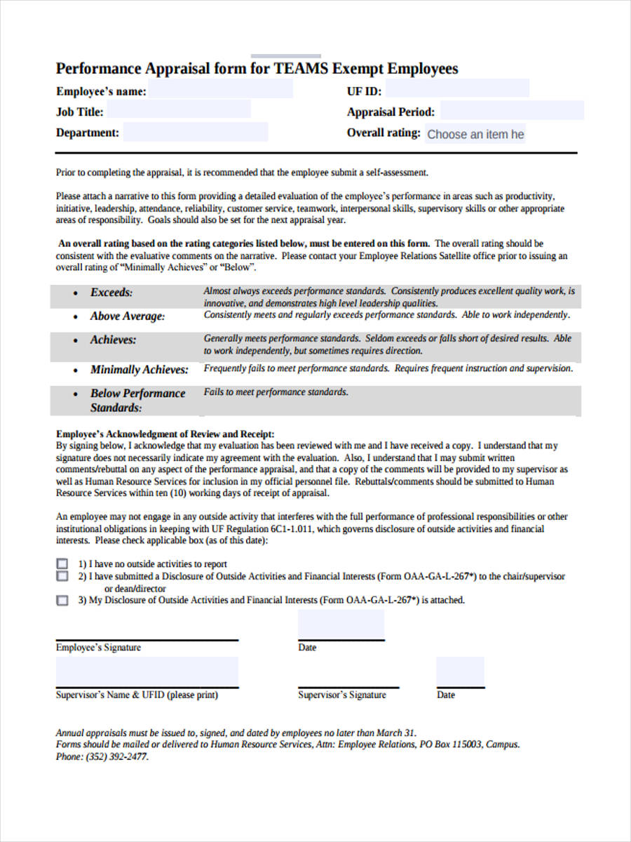 FREE 30+ Performance Review Form Samples, PDF, MS Word, Google Docs