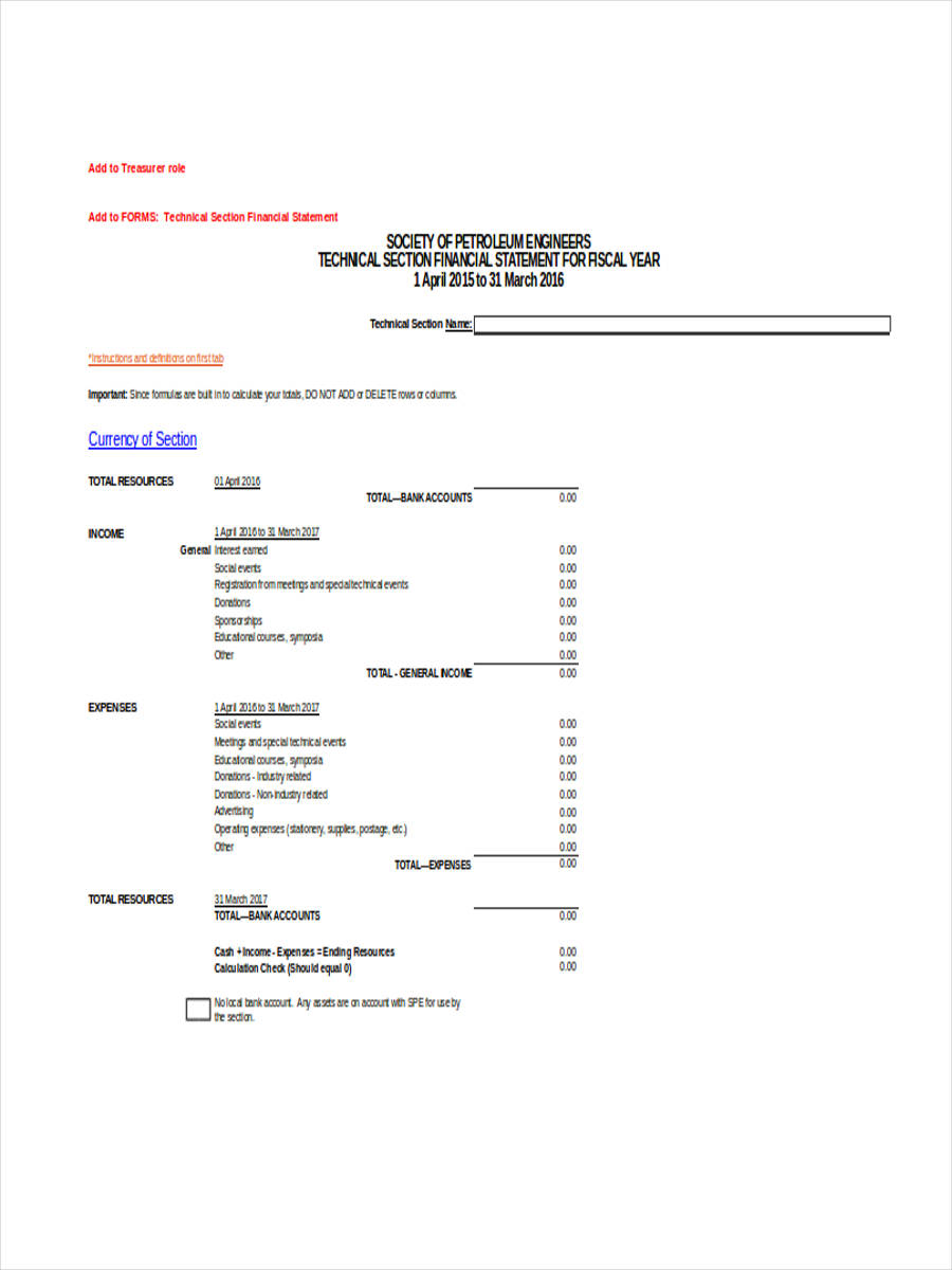 FREE 21+ Financial Statement Form Samples, PDF, MS Word, Google Docs, Excel