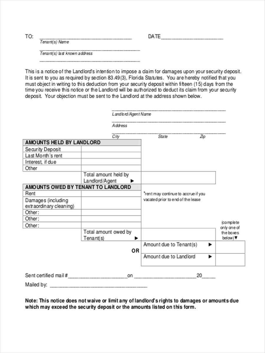 FREE 7+ Tenancy Deposit Forms in PDF