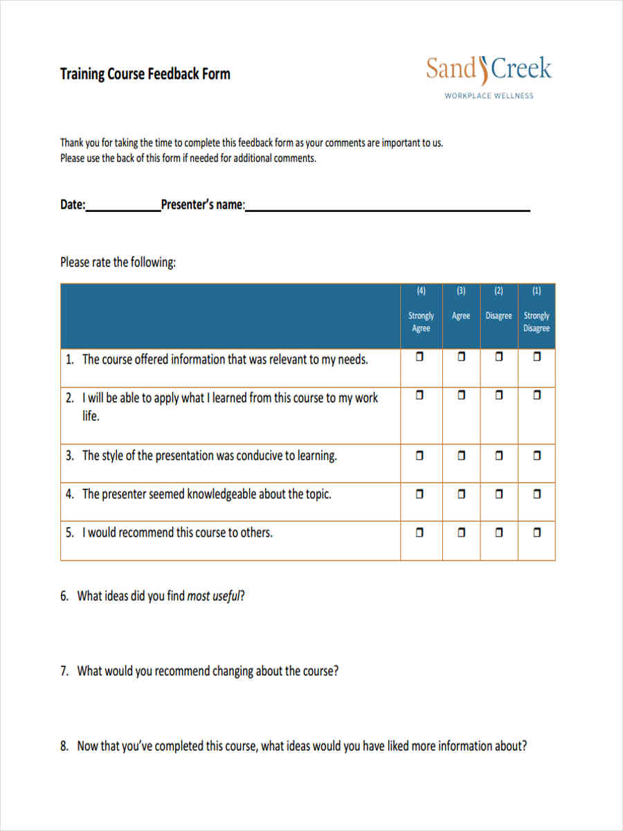 FREE 16+ Teacher Feedback Form Samples in PDF | Ms Word