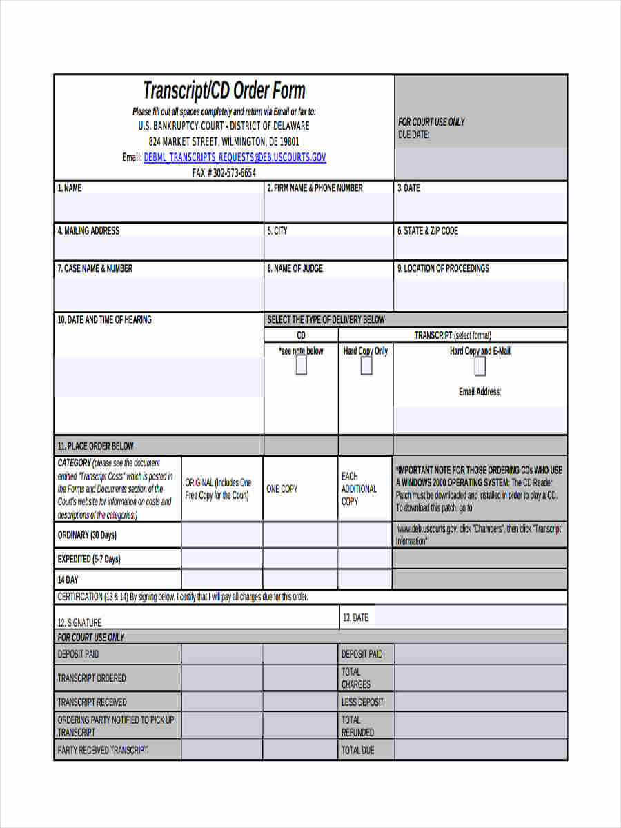 FREE 10+ Sample CD Order Forms in MS Word | PDF | Excel